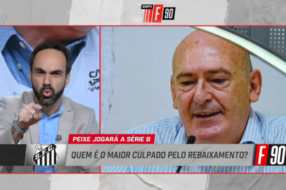 William Tavares desabafa sobre Santos rebaixado e detona Rueda