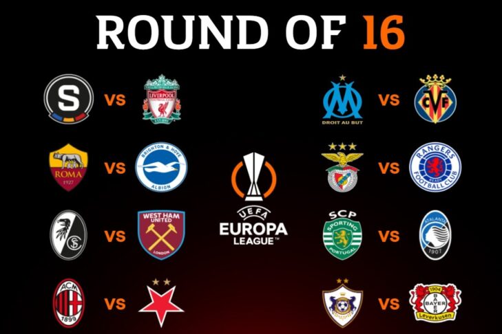 Confira os jogos definidos para as oitavas de final da Europa League