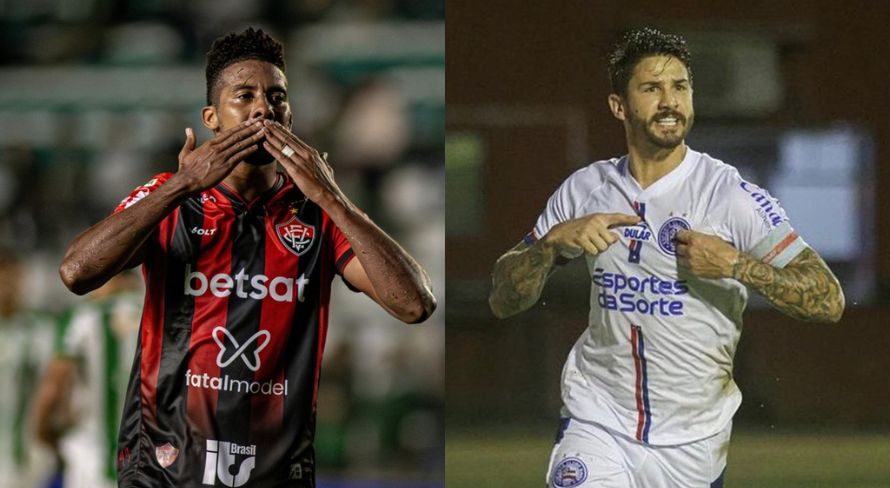 Jogadores do Bahia e Vitória lideram artilharia do Brasileirão