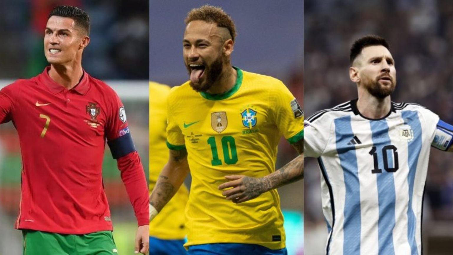 Neymar, Messi e Cristiano Ronaldo elegem meias extraordinários